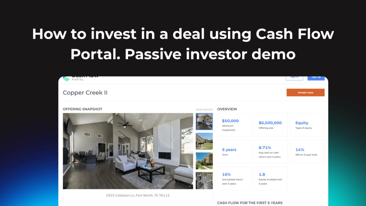 How to create an offering with Cash Flow Portal - Cash Flow Portal